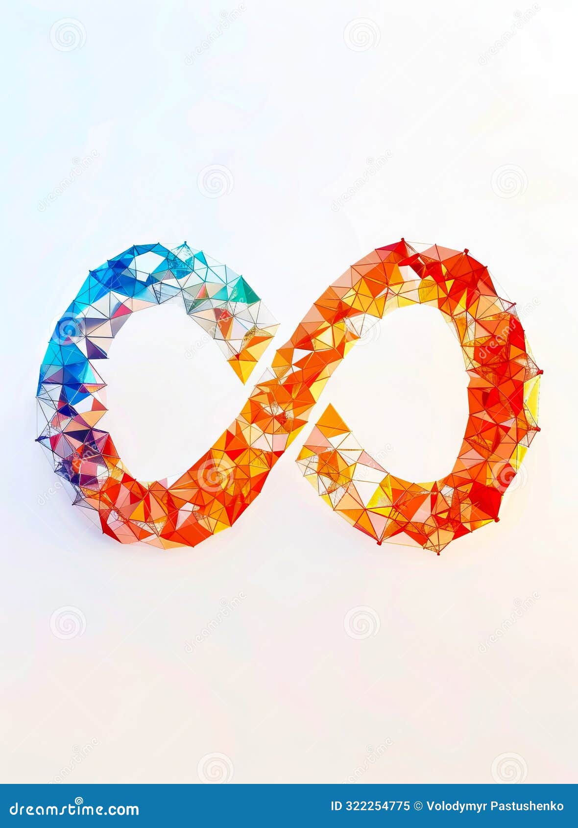 A Colorful Infinity Symbol Made of Triangles Stock Image - Image of ...