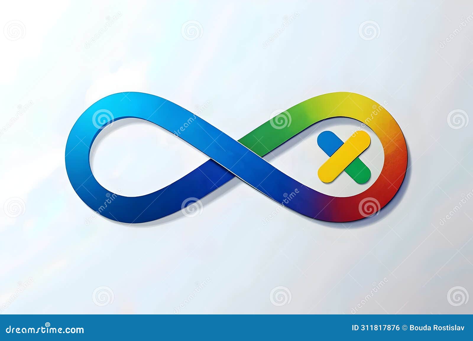Colorful Infinity Symbol with a Patch Stock Illustration - Illustration ...