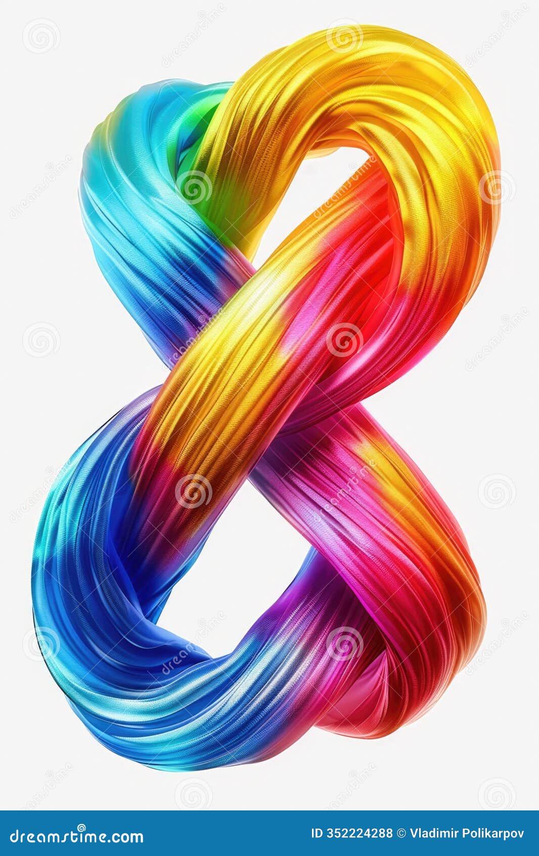 Colorful Infinity Symbol on a Plain White Background, Suitable for ...