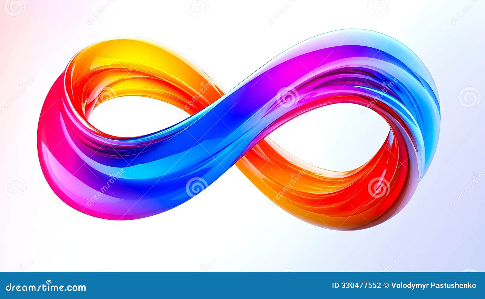 A Colorful Infinity Symbol on a White Background Stock Photo - Image of ...
