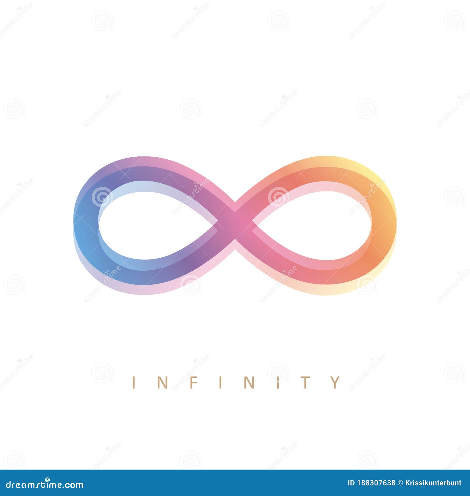 Colorful Infinity Symbol on White Background Stock Vector ...