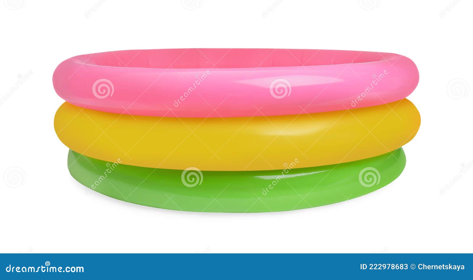 Colorful Inflatable Rubber Pool Isolated on White Stock Image - Image ...