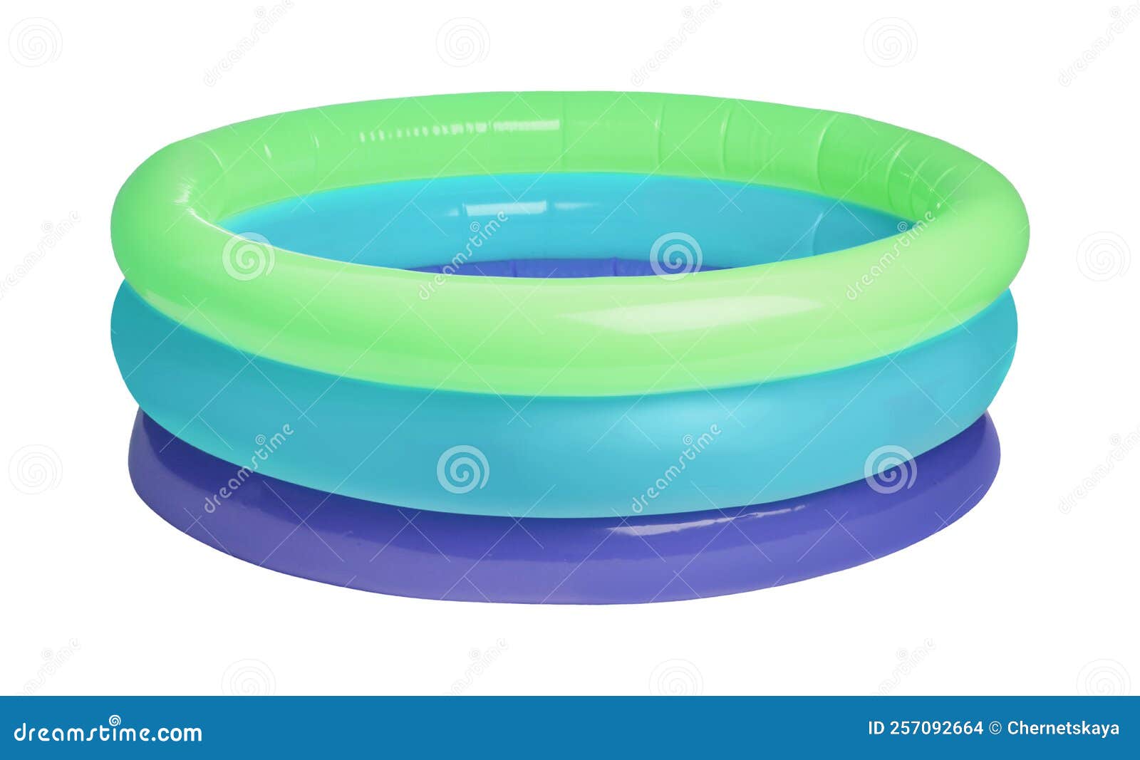 Colorful Inflatable Rubber Pool on White Background Stock Photo - Image ...