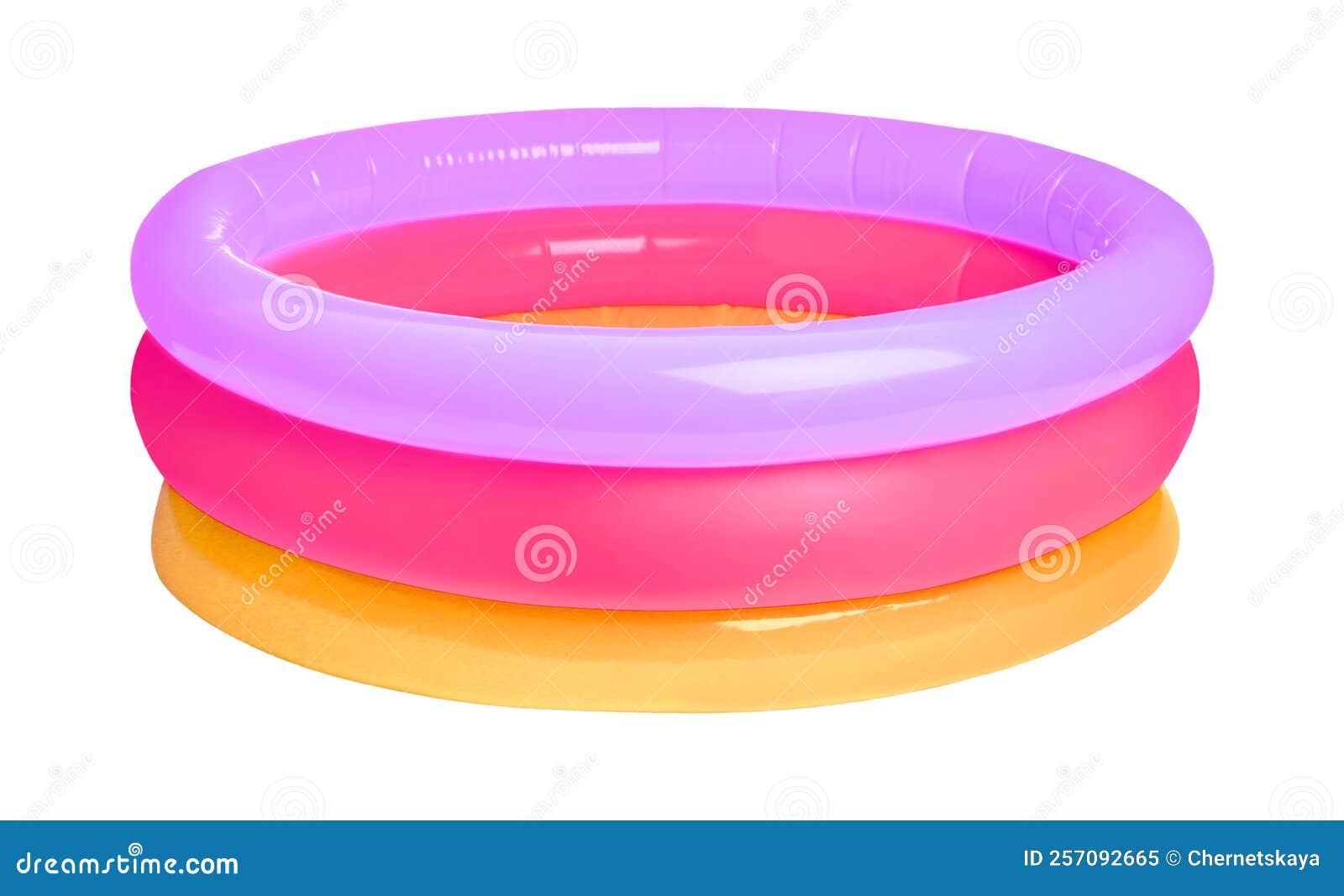 Colorful Inflatable Rubber Pool on White Background Stock Image - Image ...