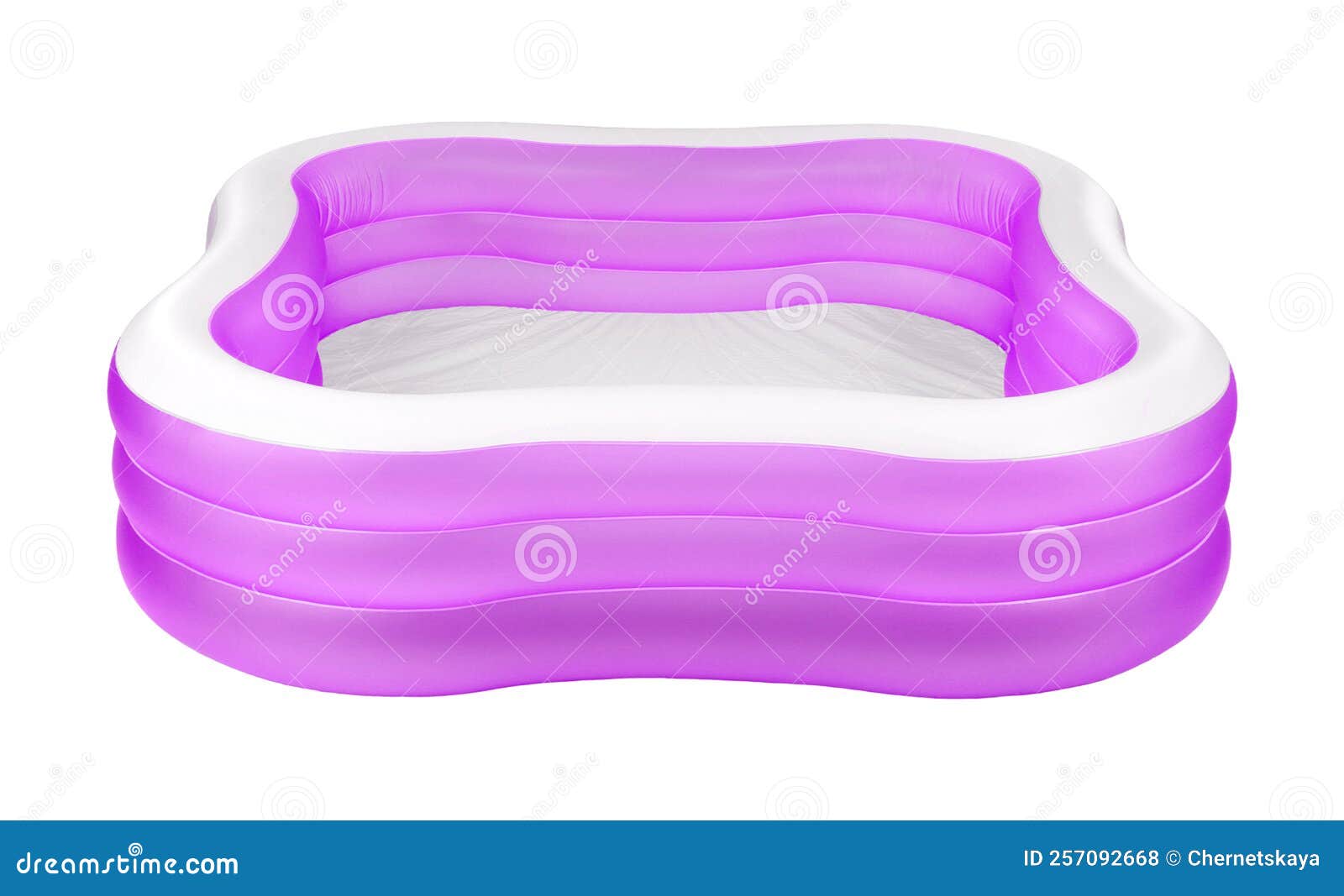 Colorful Inflatable Rubber Pool on White Background Stock Photo - Image ...