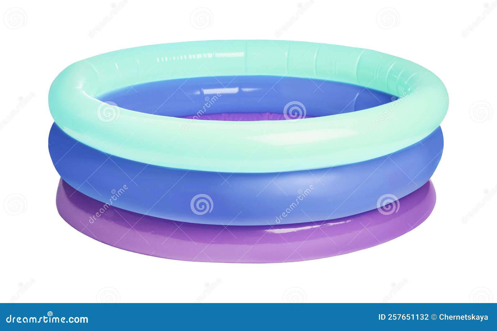 Colorful Inflatable Rubber Pool on White Background Stock Photo - Image ...