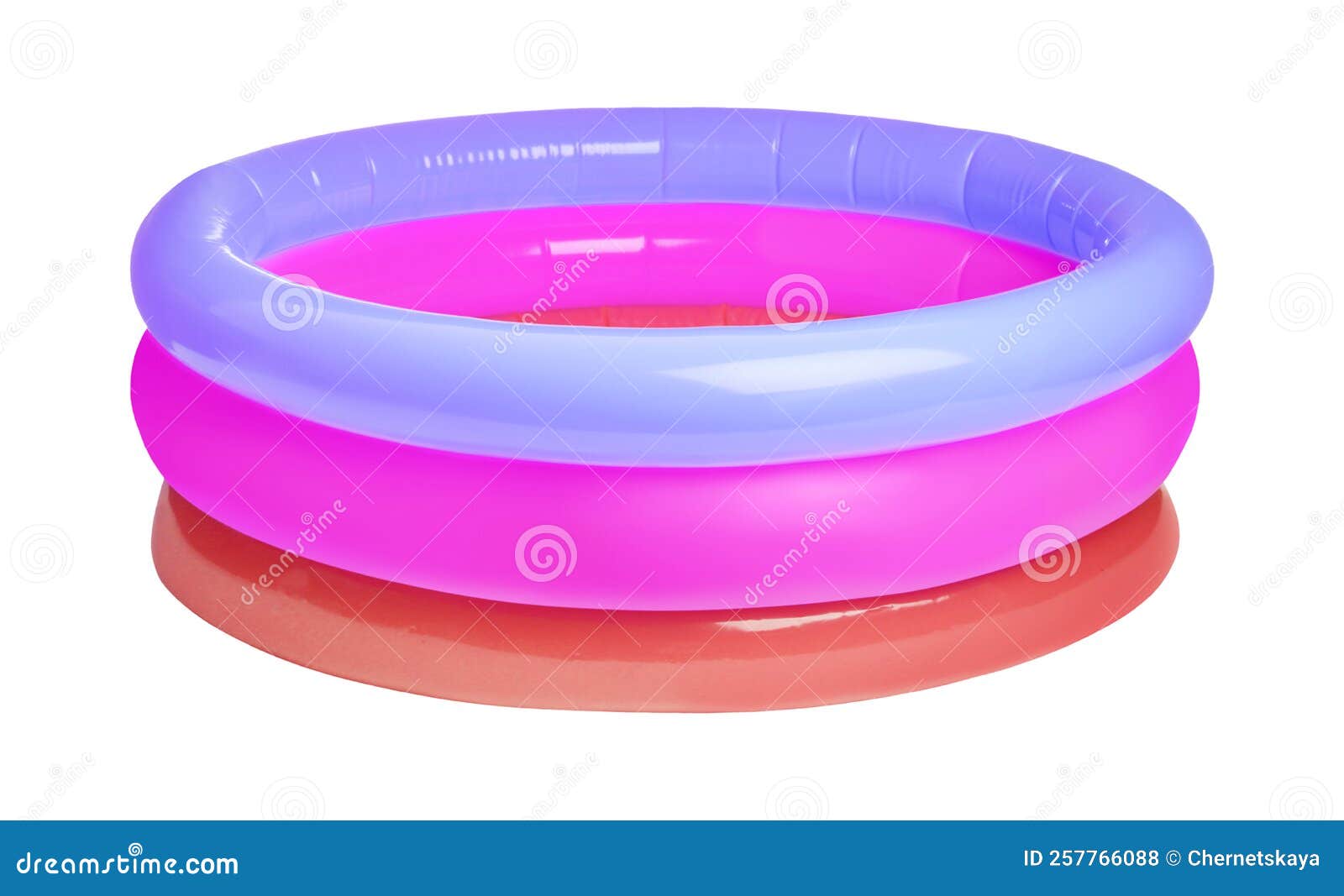 Colorful Inflatable Rubber Pool on White Background Stock Photo - Image ...