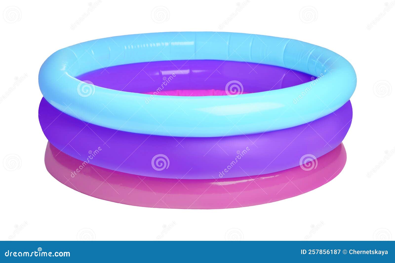 Colorful Inflatable Rubber Pool on White Background Stock Image - Image ...