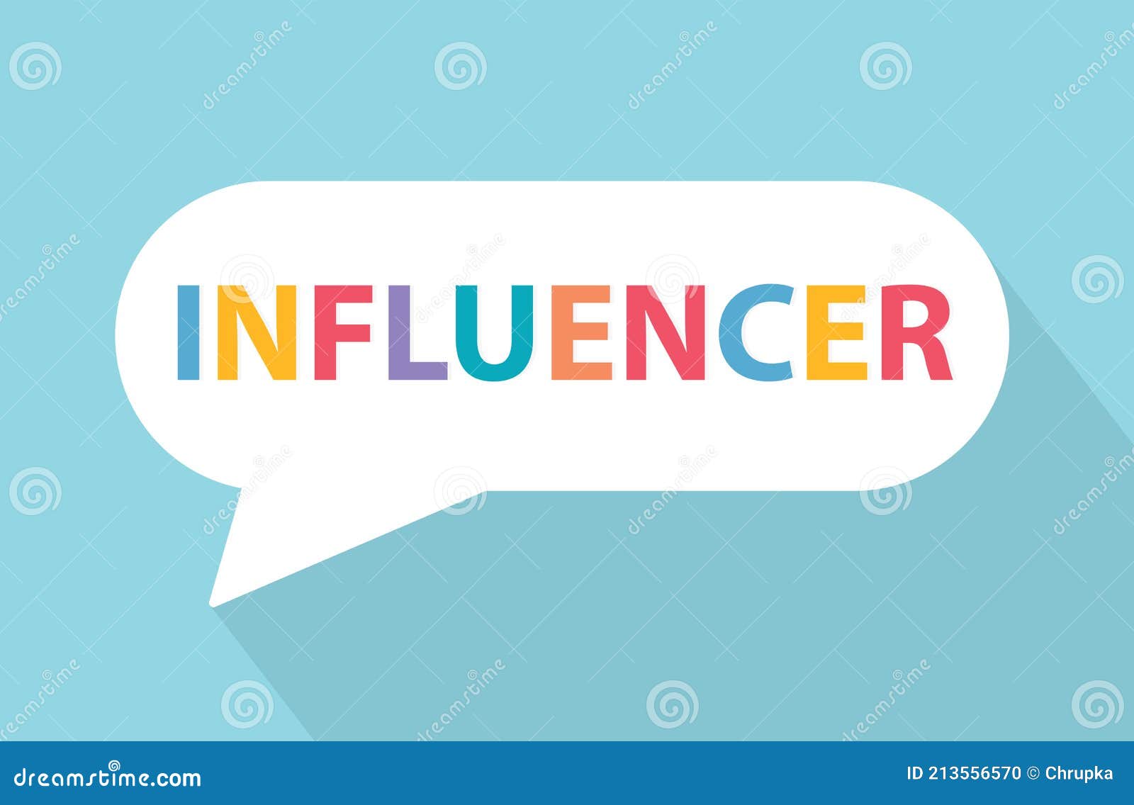 Colorful Influencer Word Concept Stock Vector - Illustration of letters ...