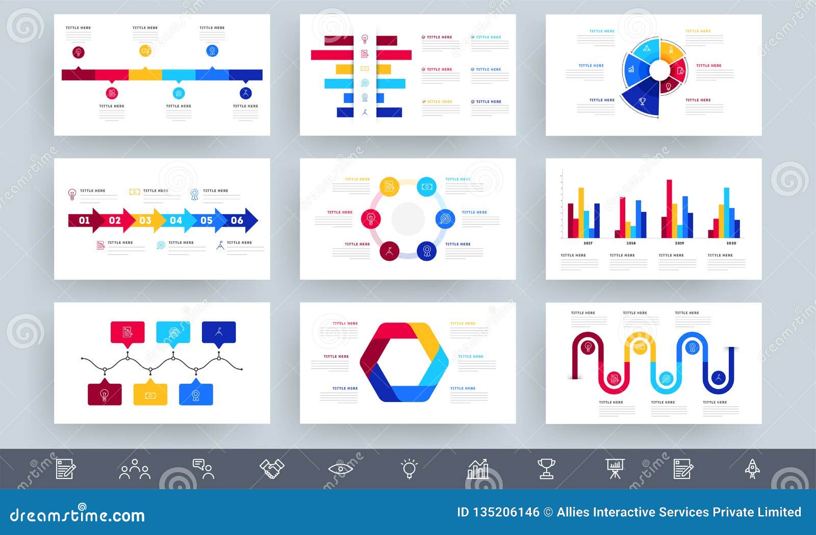 Colorful Infographic Elements with Statistical Data Chart. Stock ...