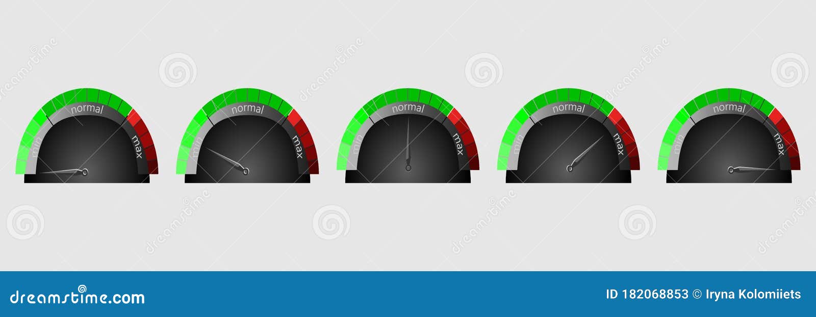 Colorful Infographic Gauge Element with Shadow. Vector Stock ...