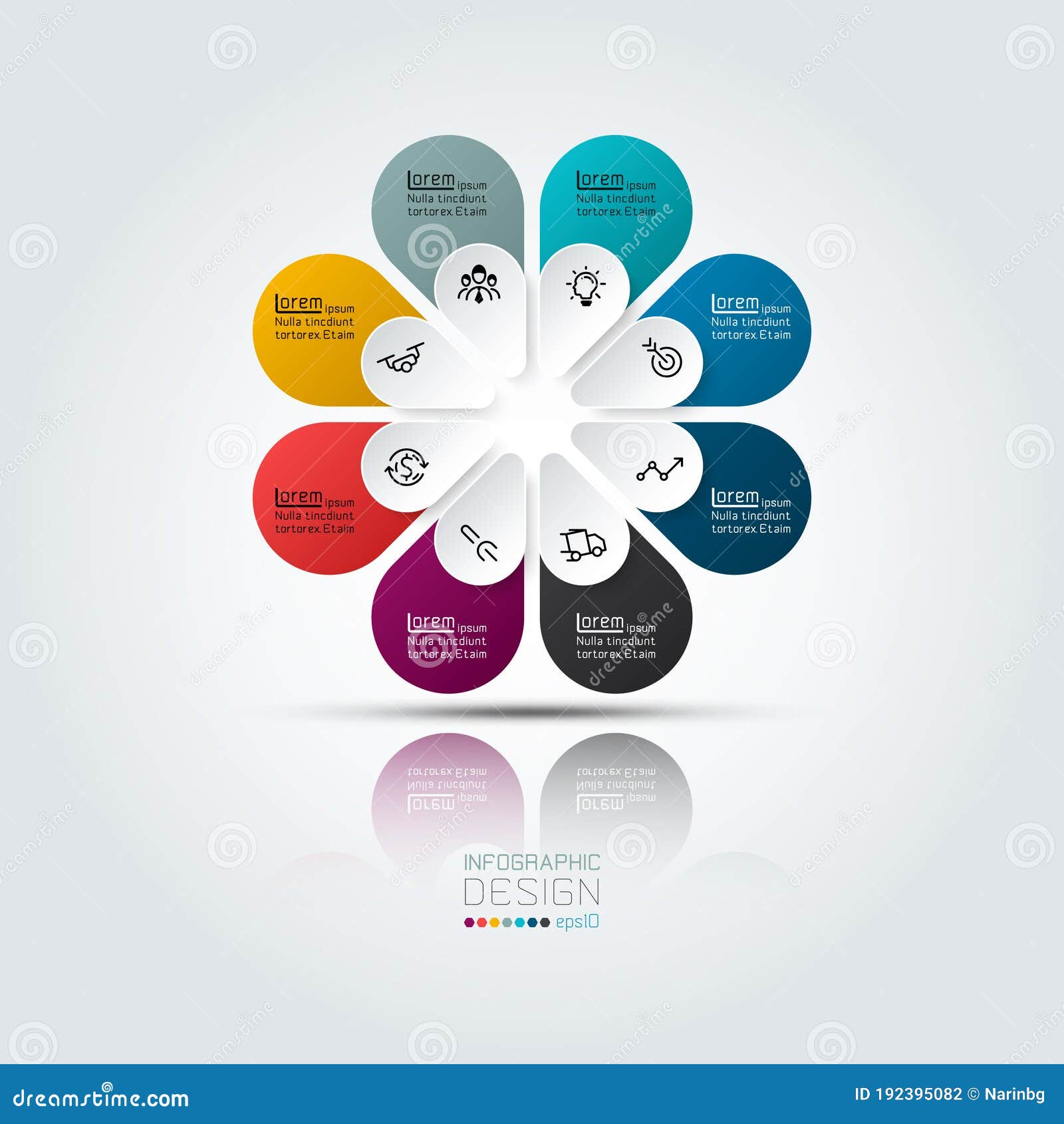 Oval Cycle Nine Blank Business Diagram Illustration | CartoonDealer.com ...