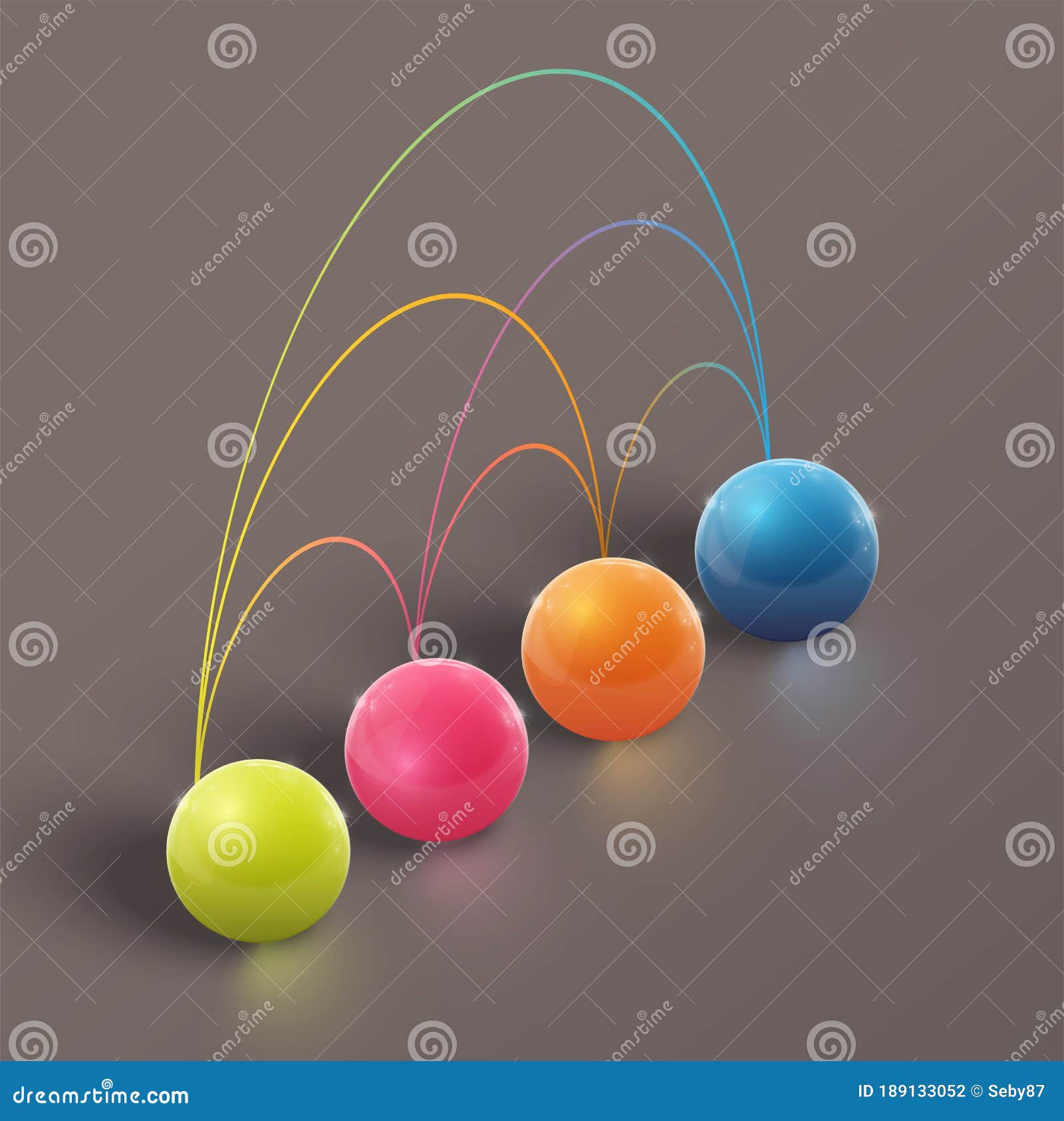 Colorful Infographic with Spheres, Vector Illustration Stock Vector ...