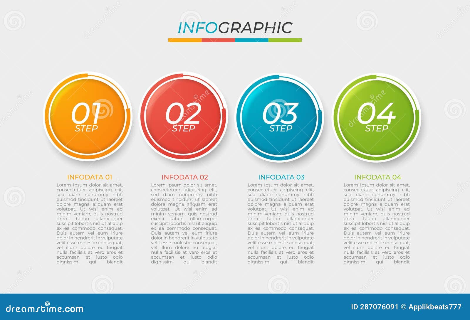 Colorful Infographic Steps Flat Design Stock Vector - Illustration of ... Colorful Infographic Steps Flat Design Stock Vector - Illustration of ...