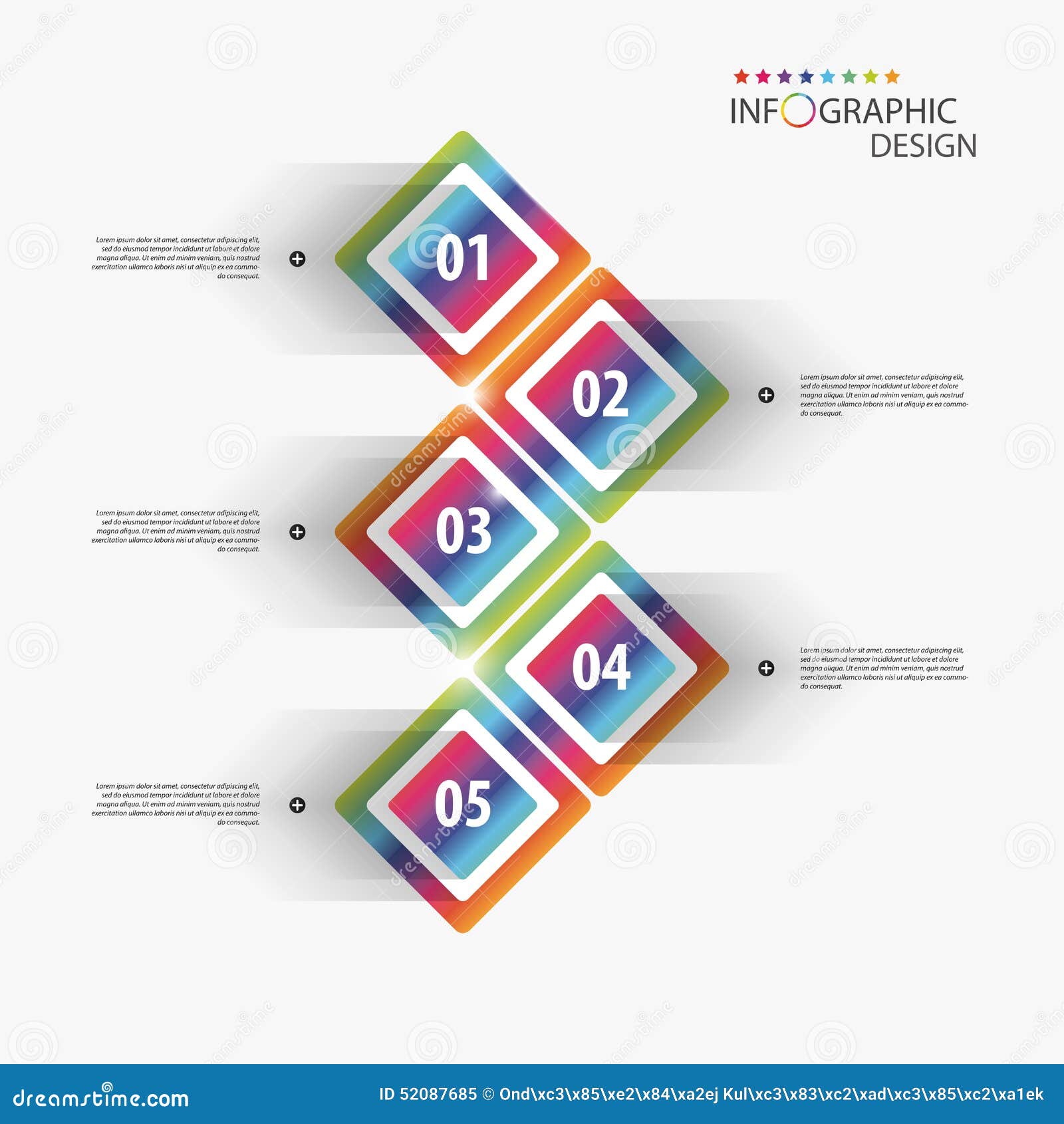 20 Squares Vector Infographics. Presentation Slide Template. Data ...