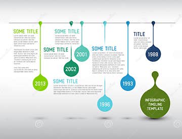 Colorful Infographic Timeline Report Template with Drops Stock Vector ...