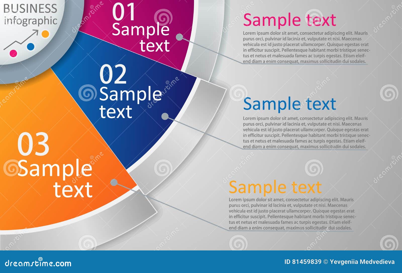 Colorful Infographics or Website Layout Template Stock Illustration ...