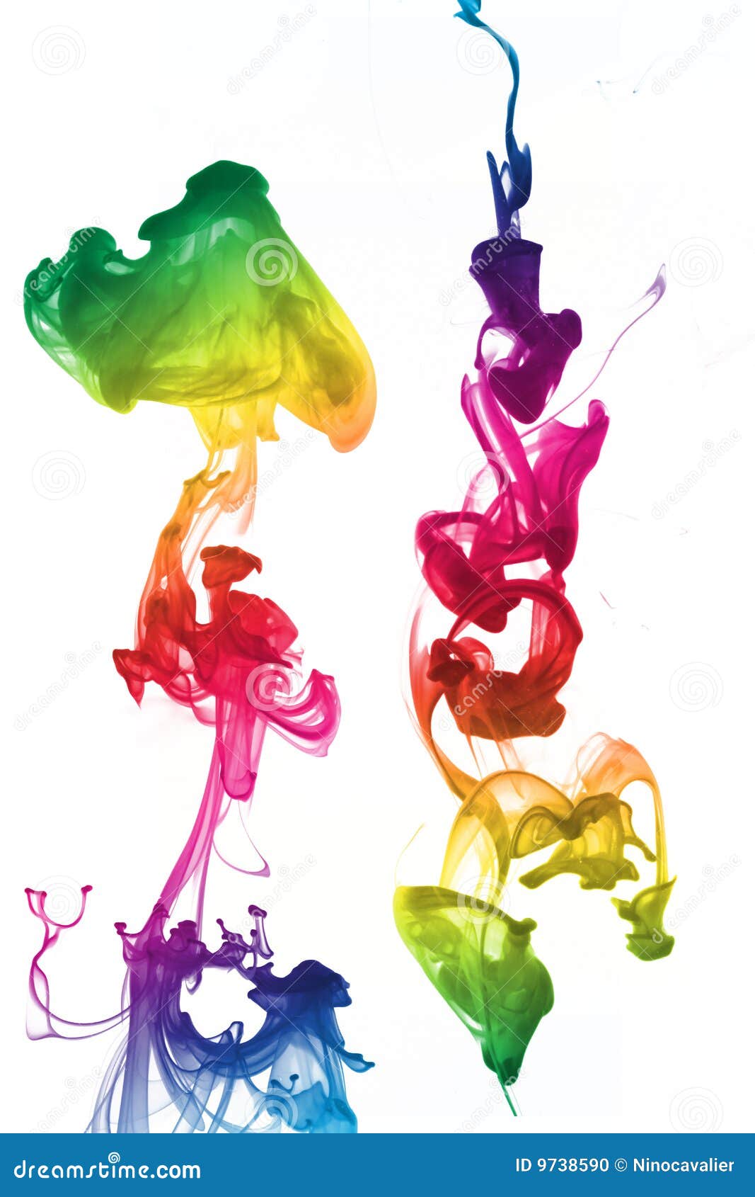 Colorful ink stock photo. Image of pattern, cloud, isolated - 9738590