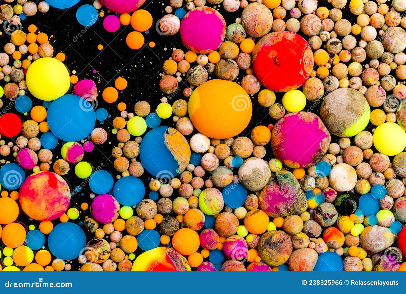 Colorful ink balls stock photo. Image of design, decorative - 238325966