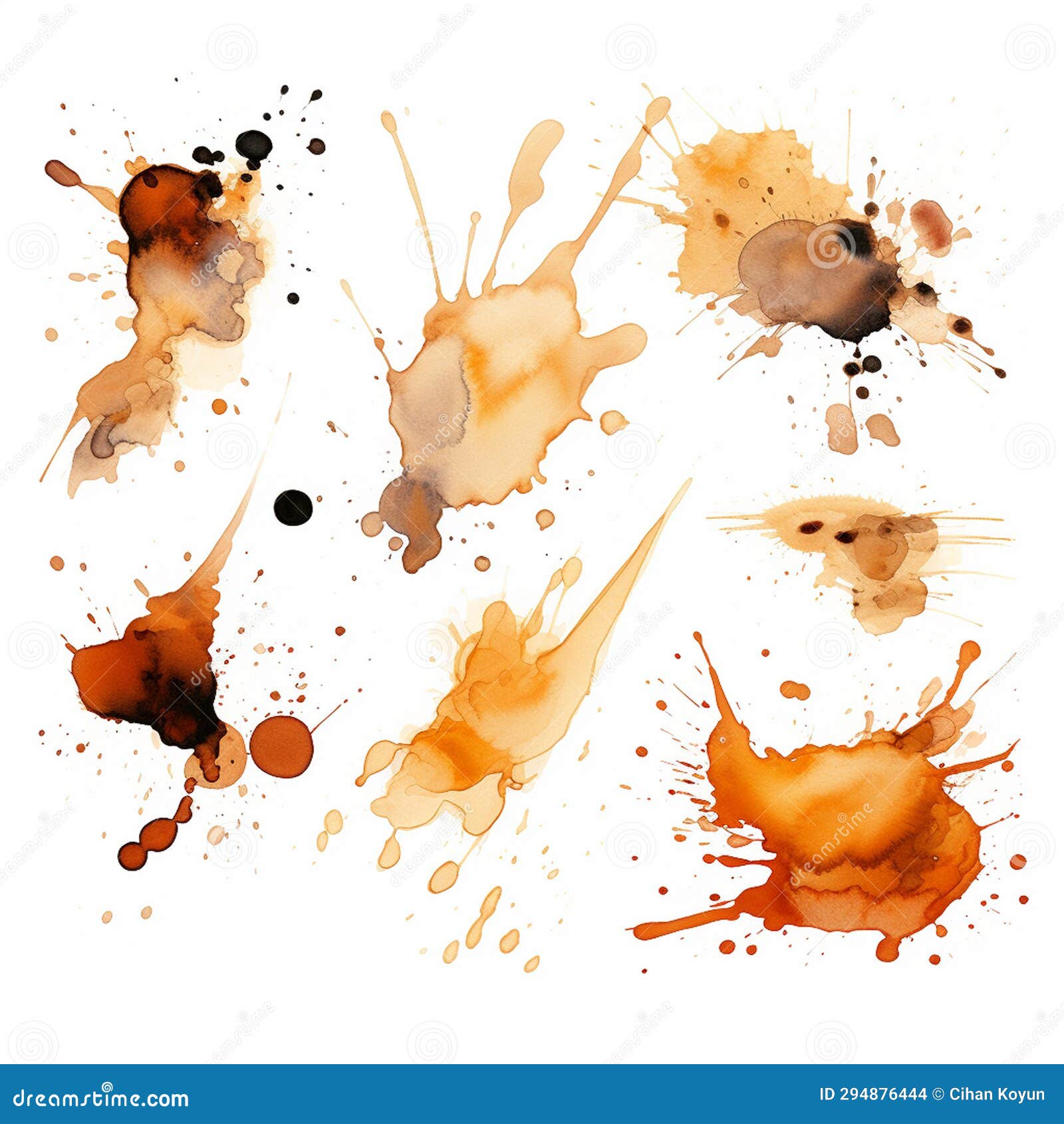 Colorful ink blot stock illustration. Illustration of design - 294876444