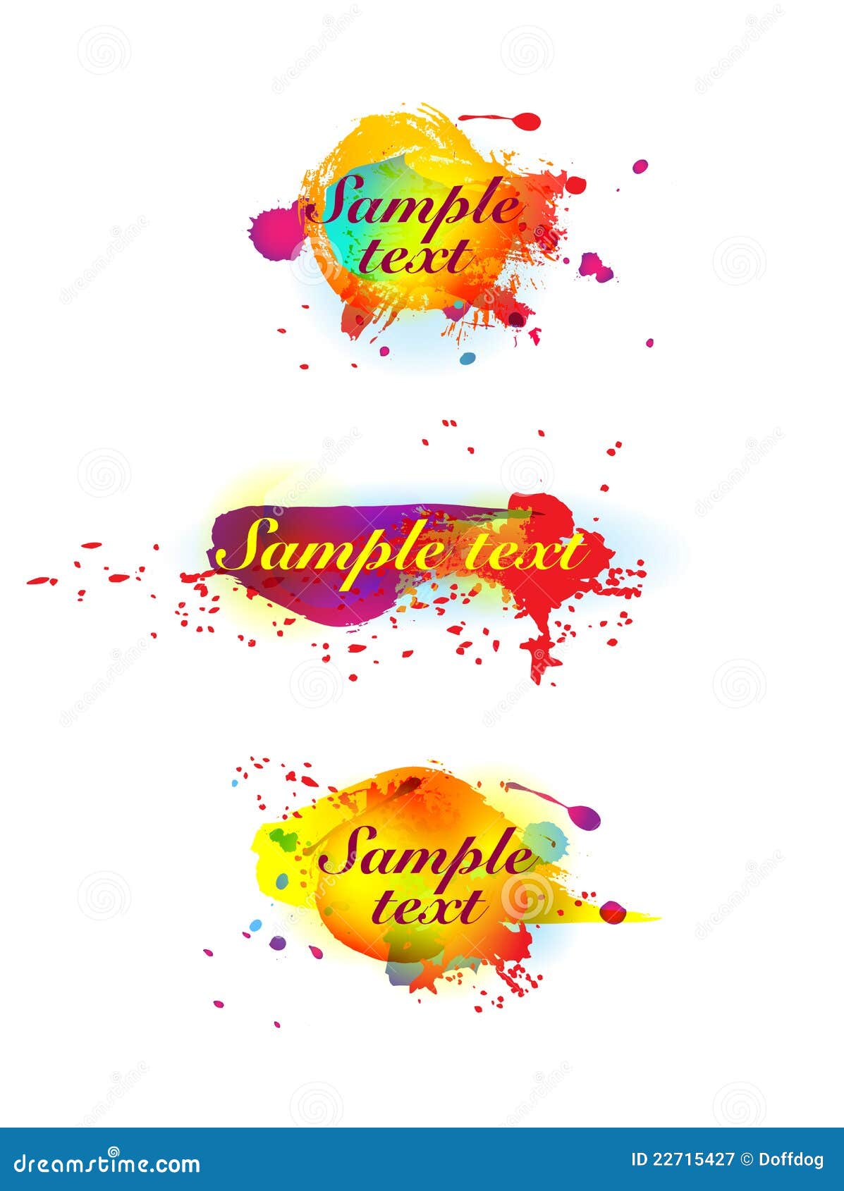 Colorful ink blots stock vector. Illustration of messy - 22715427