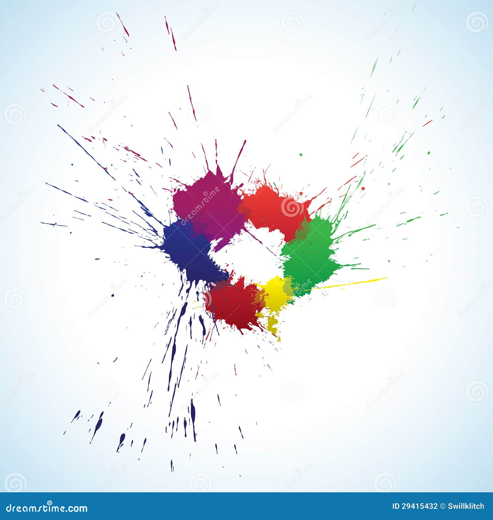 Colorful ink blots ring stock vector. Illustration of background - 29415432