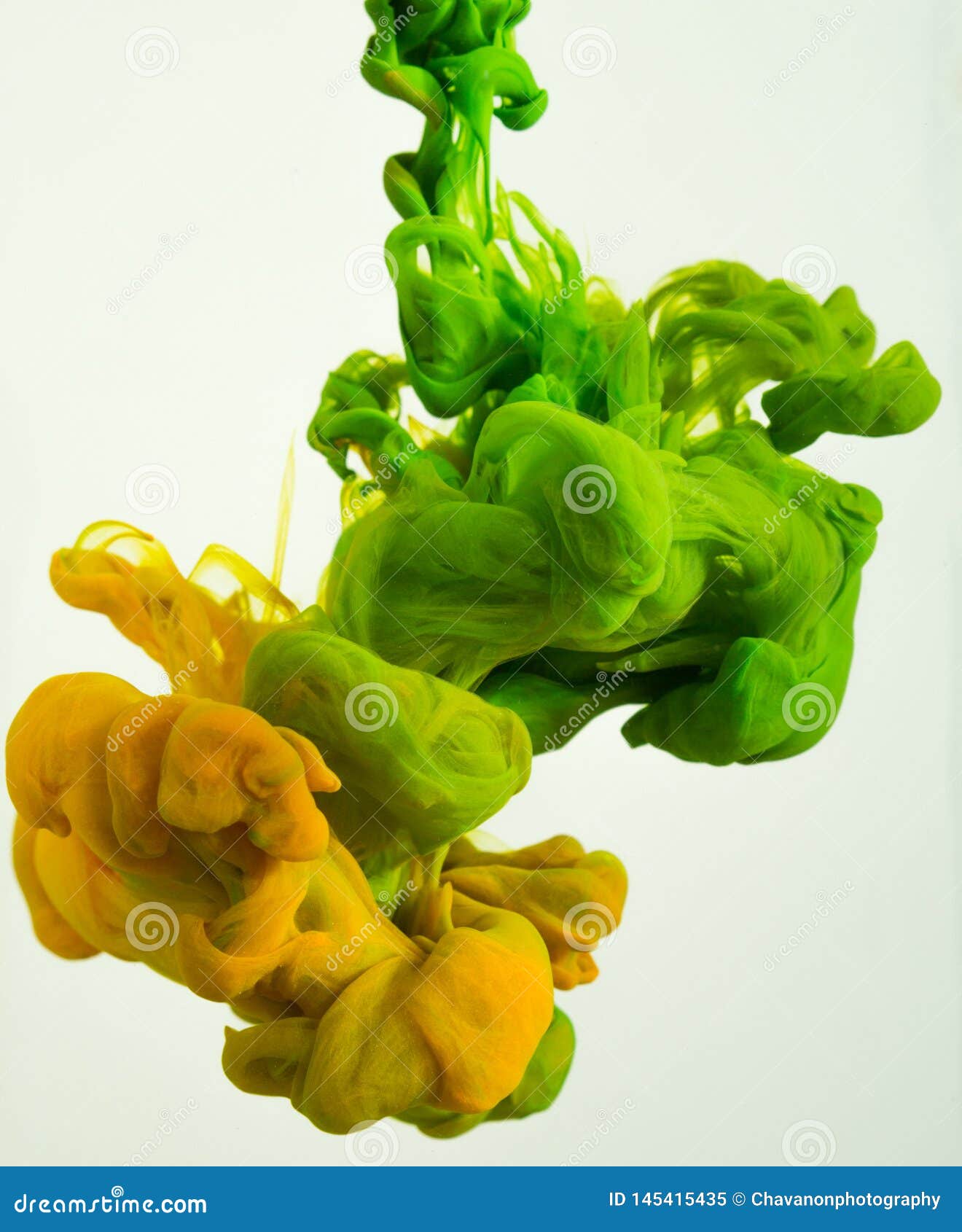 Color ink drops in water. stock image. Image of cloud - 145415435