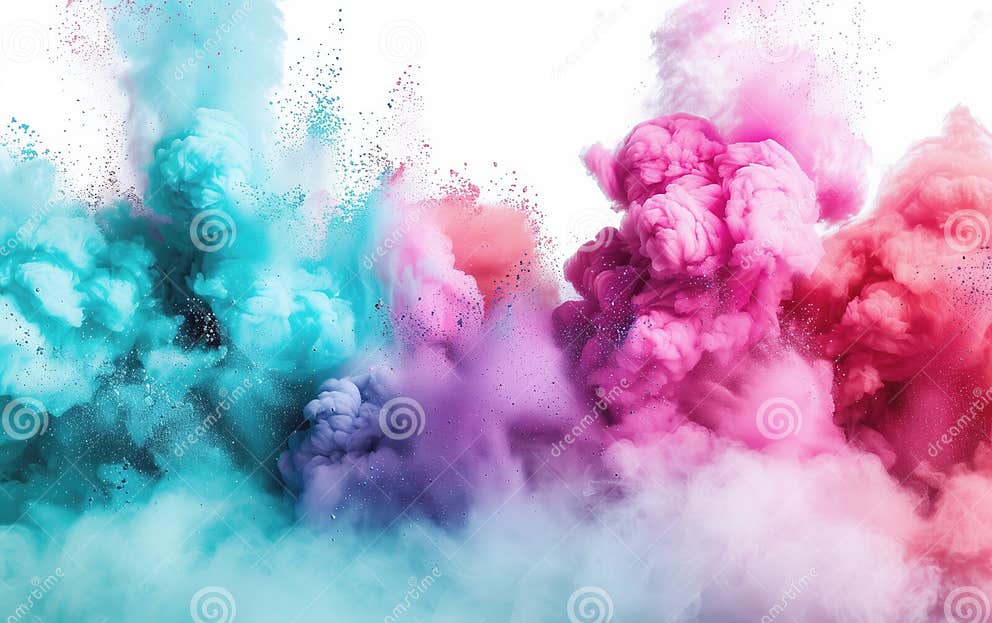 Colorful Ink Exploding in Water Creating Abstract Shapes Stock ...