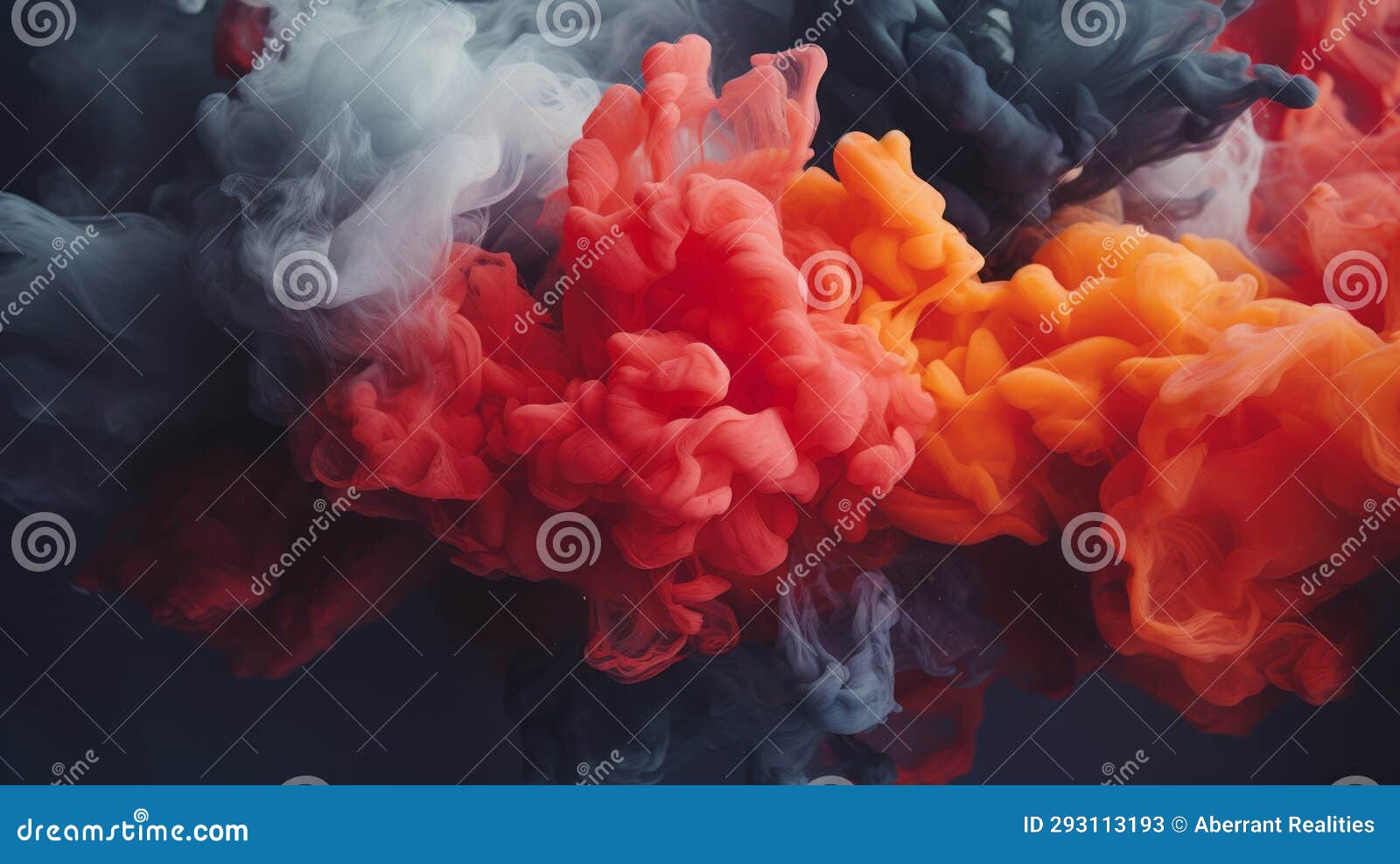 Colorful Ink Smoke on a Black Background Stock Image - Image of colors ...