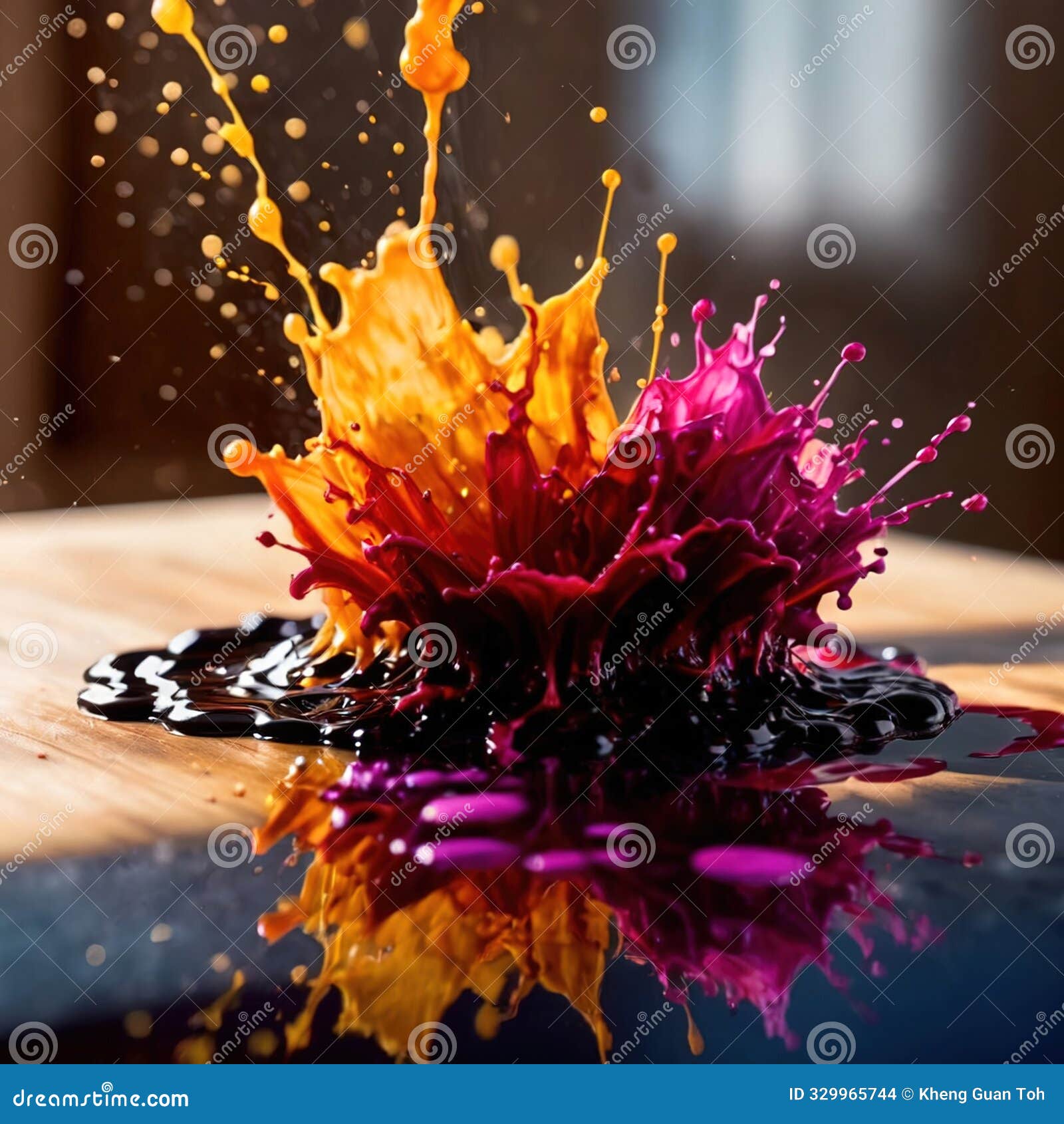 Colorful Ink Splash Burst of Color Stock Illustration - Illustration of ...