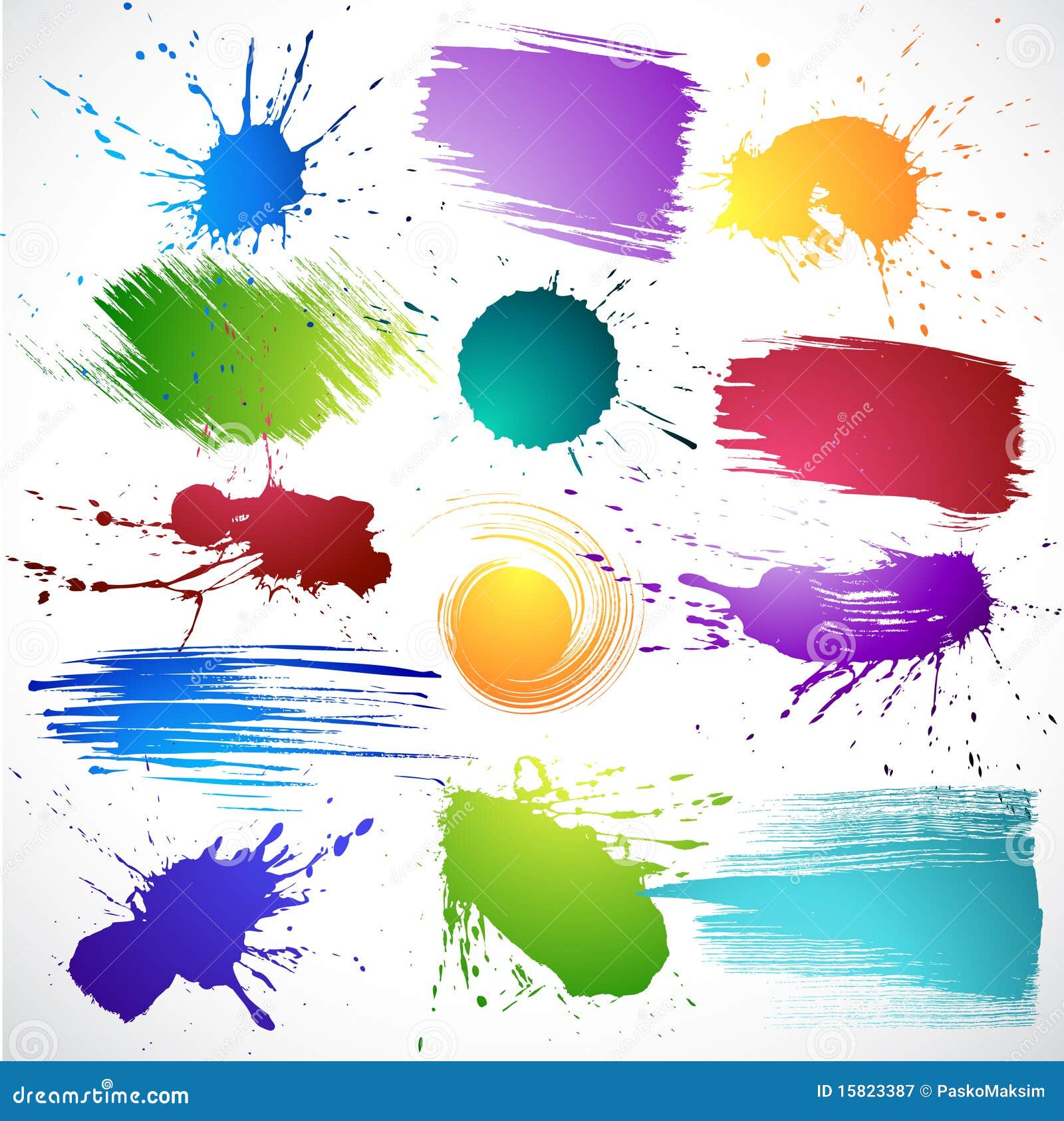 Coloured Splats Stock Illustrations – 81 Coloured Splats Stock ...