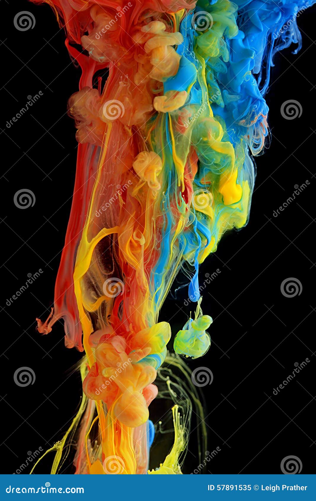 Colorful ink swirling stock image. Image of colour, design - 57891535