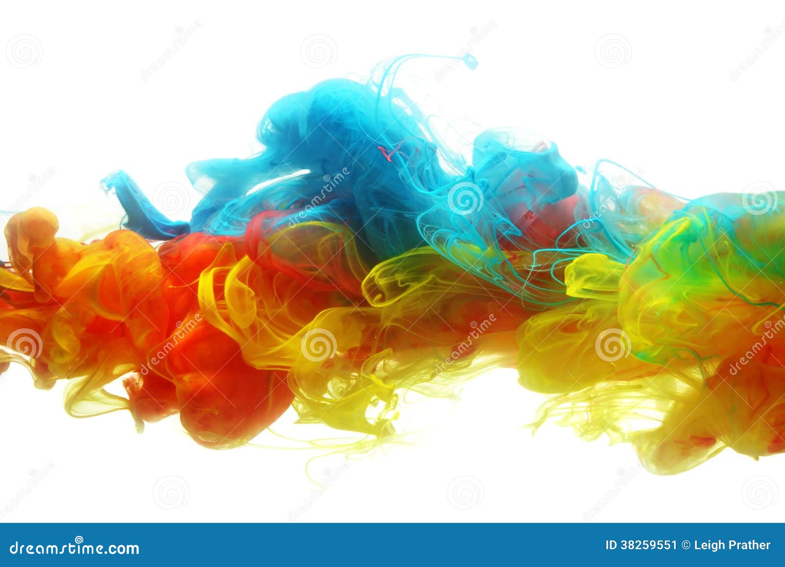 Colorful ink in water stock image. Image of abstract - 38259551