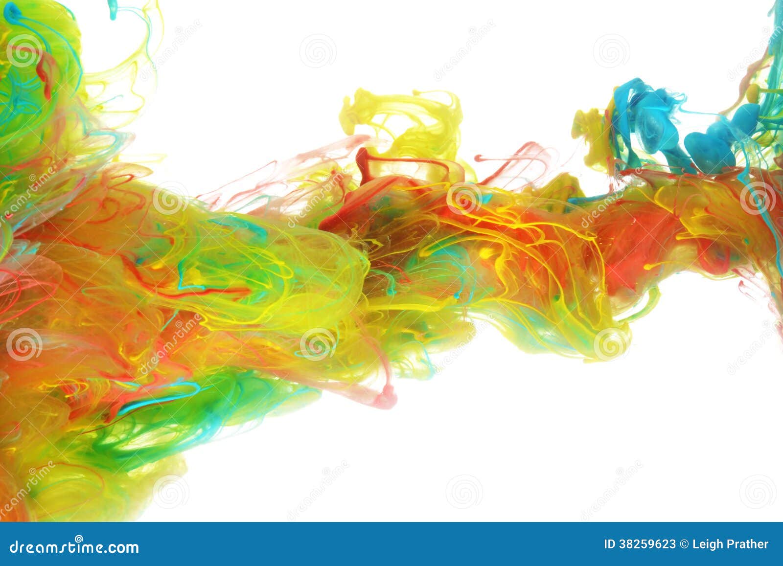 Colorful ink in water stock image. Image of effect, flowing - 38259623
