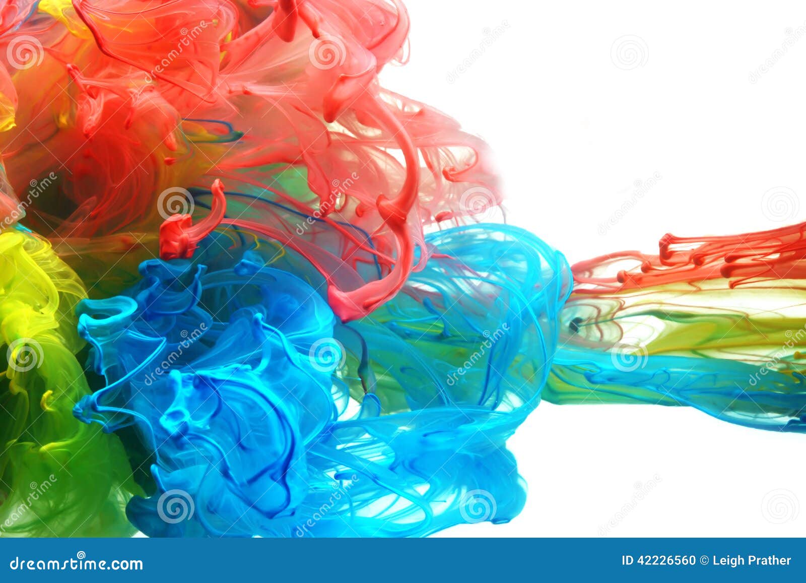 Colorful ink in water stock photo. Image of rainbow, liquid - 42226560