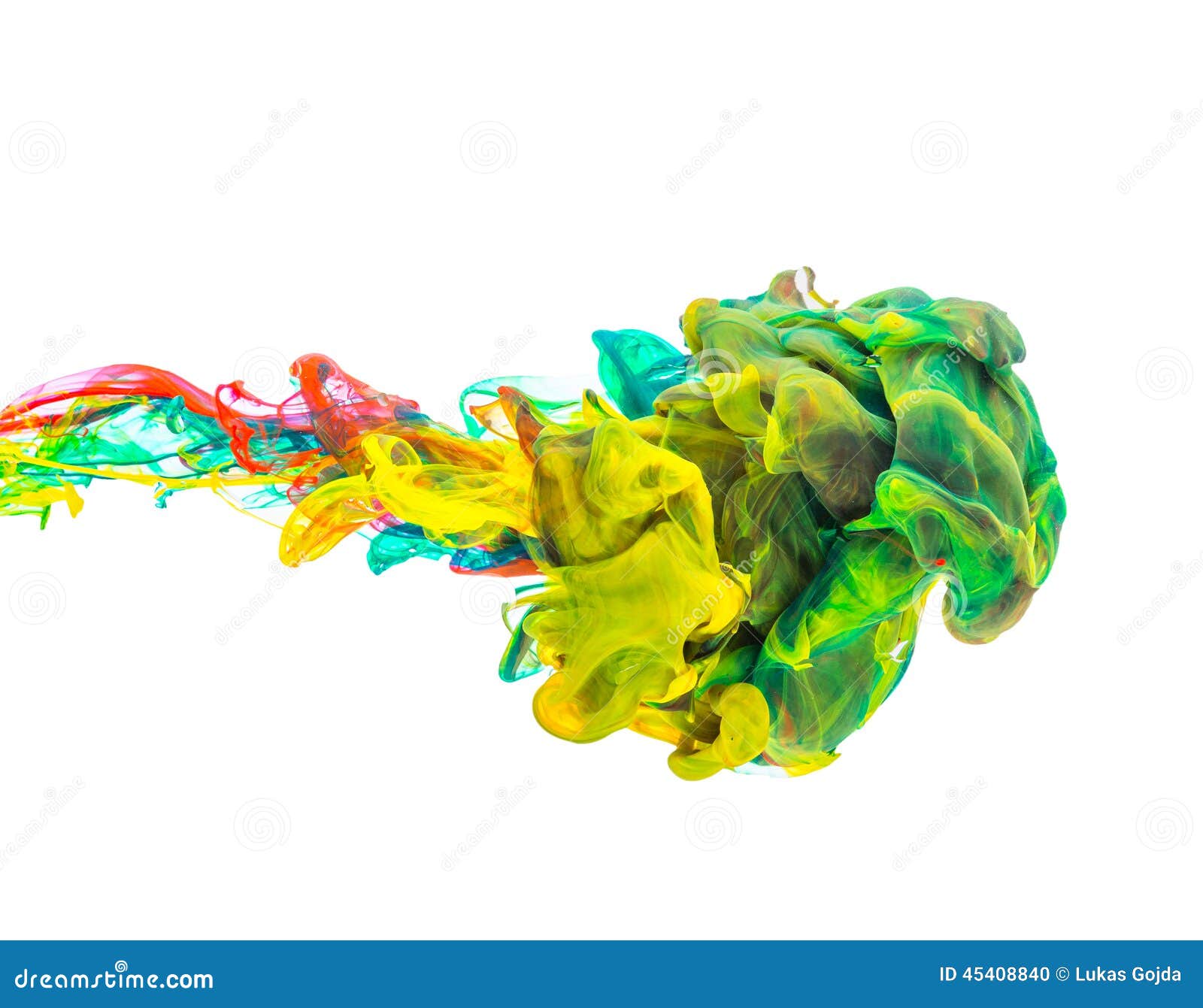 Colorful ink in water stock photo. Image of color, twirl - 45408840