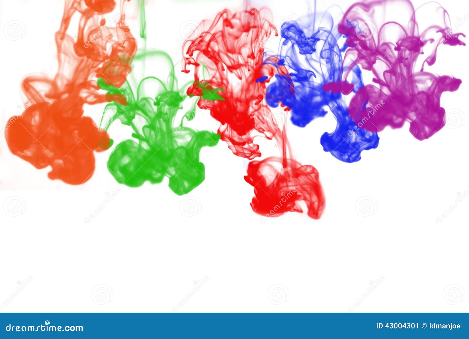 Colorful ink in water stock illustration. Illustration of science ...