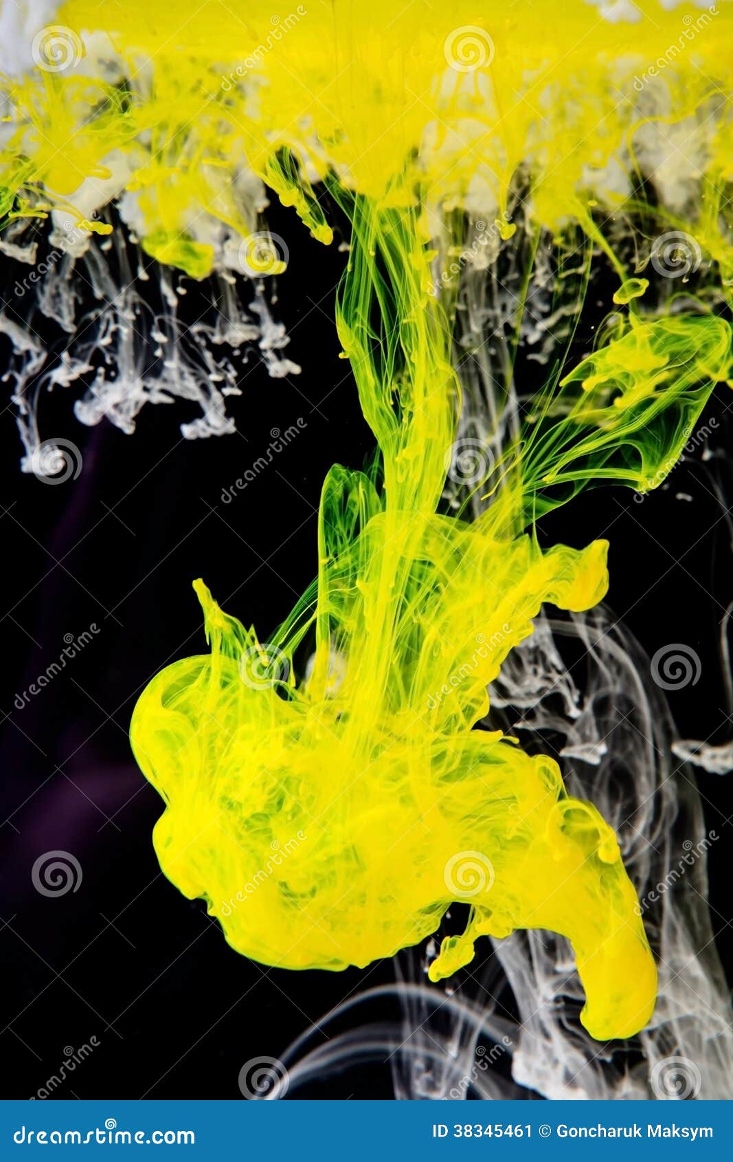 Colorful ink in water stock image. Image of technology - 38345461