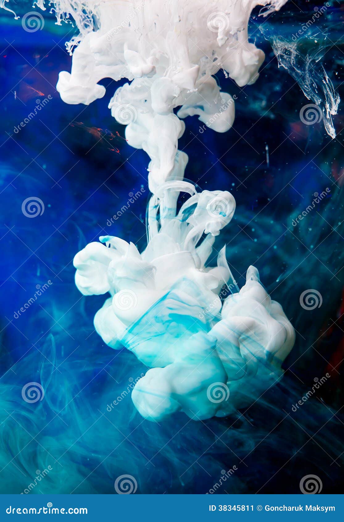 Colorful ink in water stock image. Image of shot, droplet - 38345811