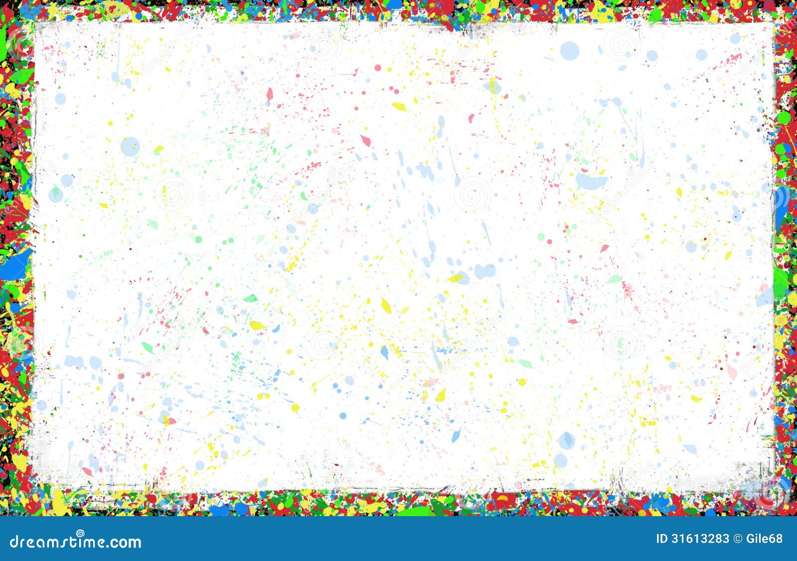 Colorful inky splash frame stock illustration. Illustration of abstract ...