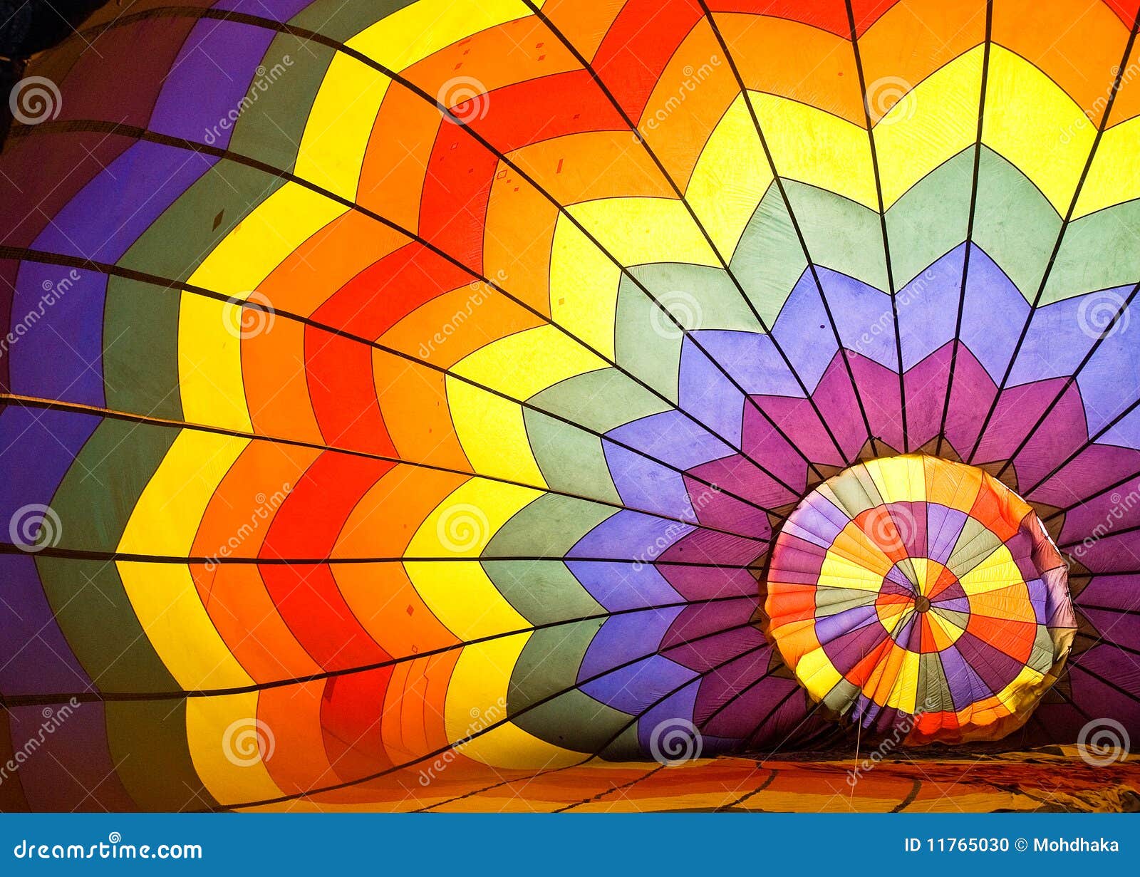 Colorful Inside Hot Air Balloon Stock Photo - Image of abstract ...