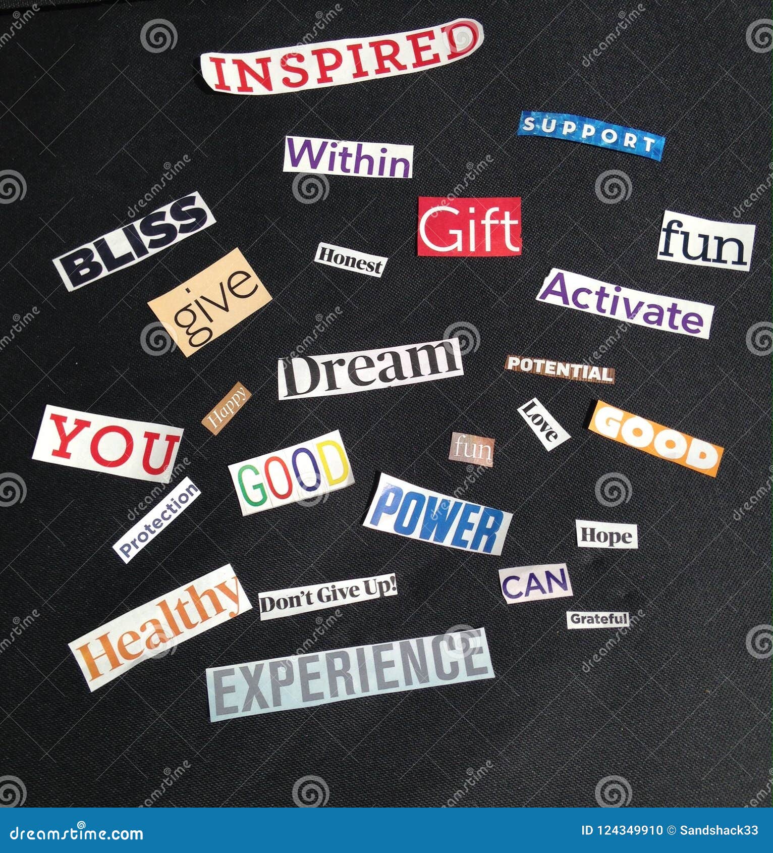 Inspiring Words Collage