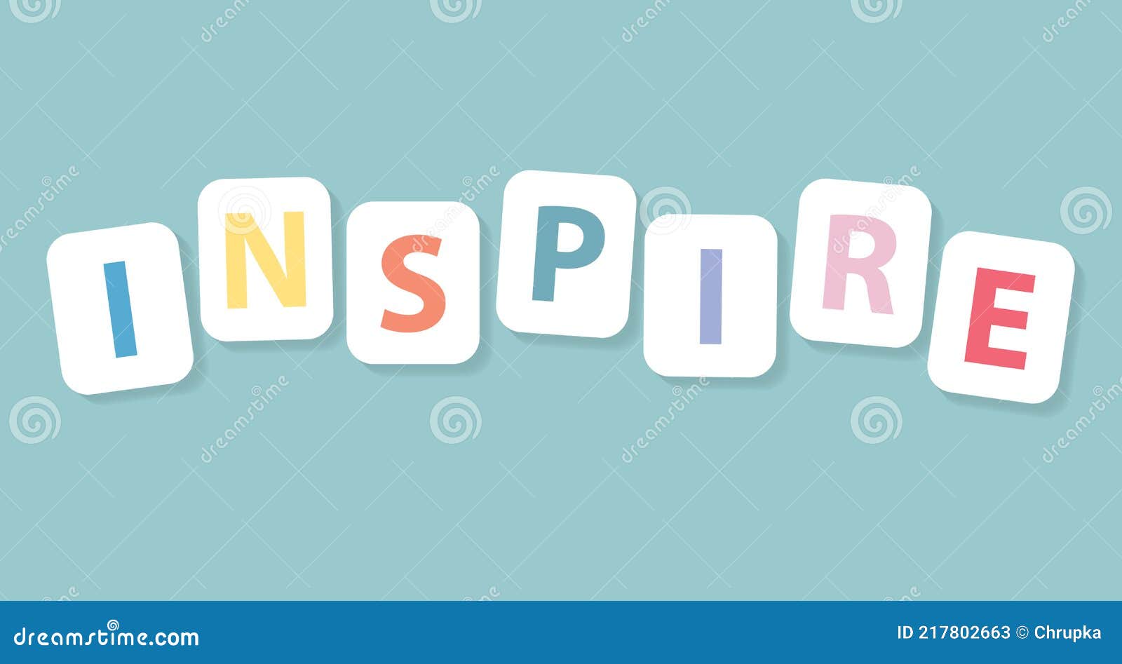 Colorful inspire word stock vector. Illustration of colorful - 217802663