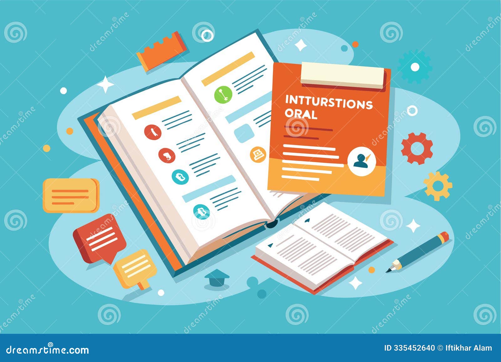 Colorful Instructional Materials Display Various Sections and Notes for ...