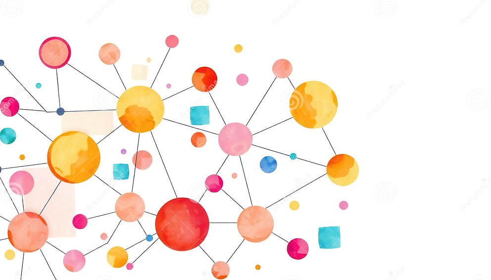 Colorful Interconnected Shapes Create Vibrant Visual Representation of ...