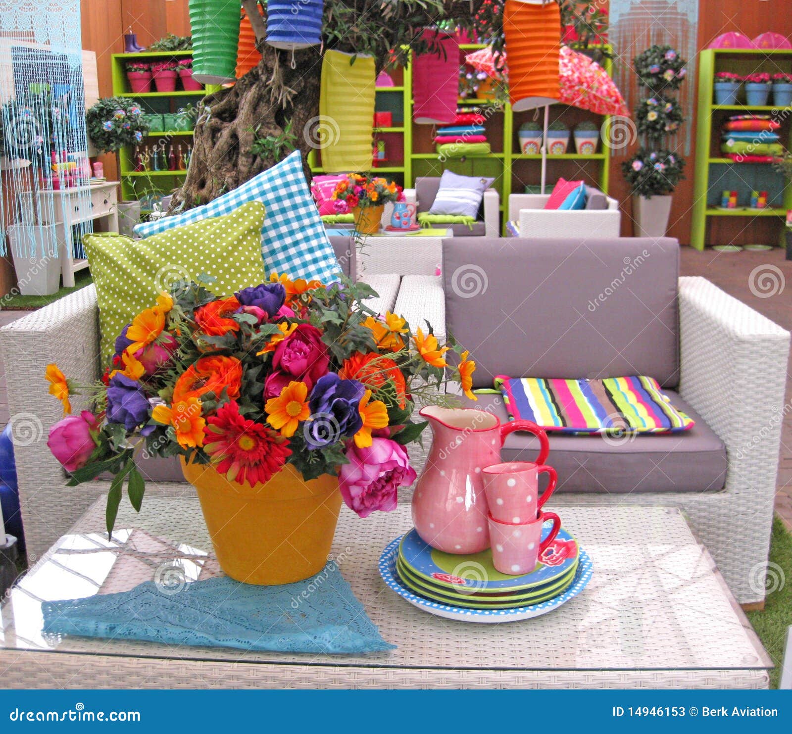 Colorful interior stock image. Image of interior, table - 14946153