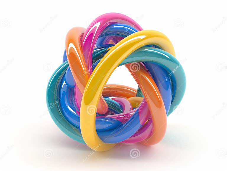 Colorful Interlinked Abstract Structure Stock Image - Image of ...