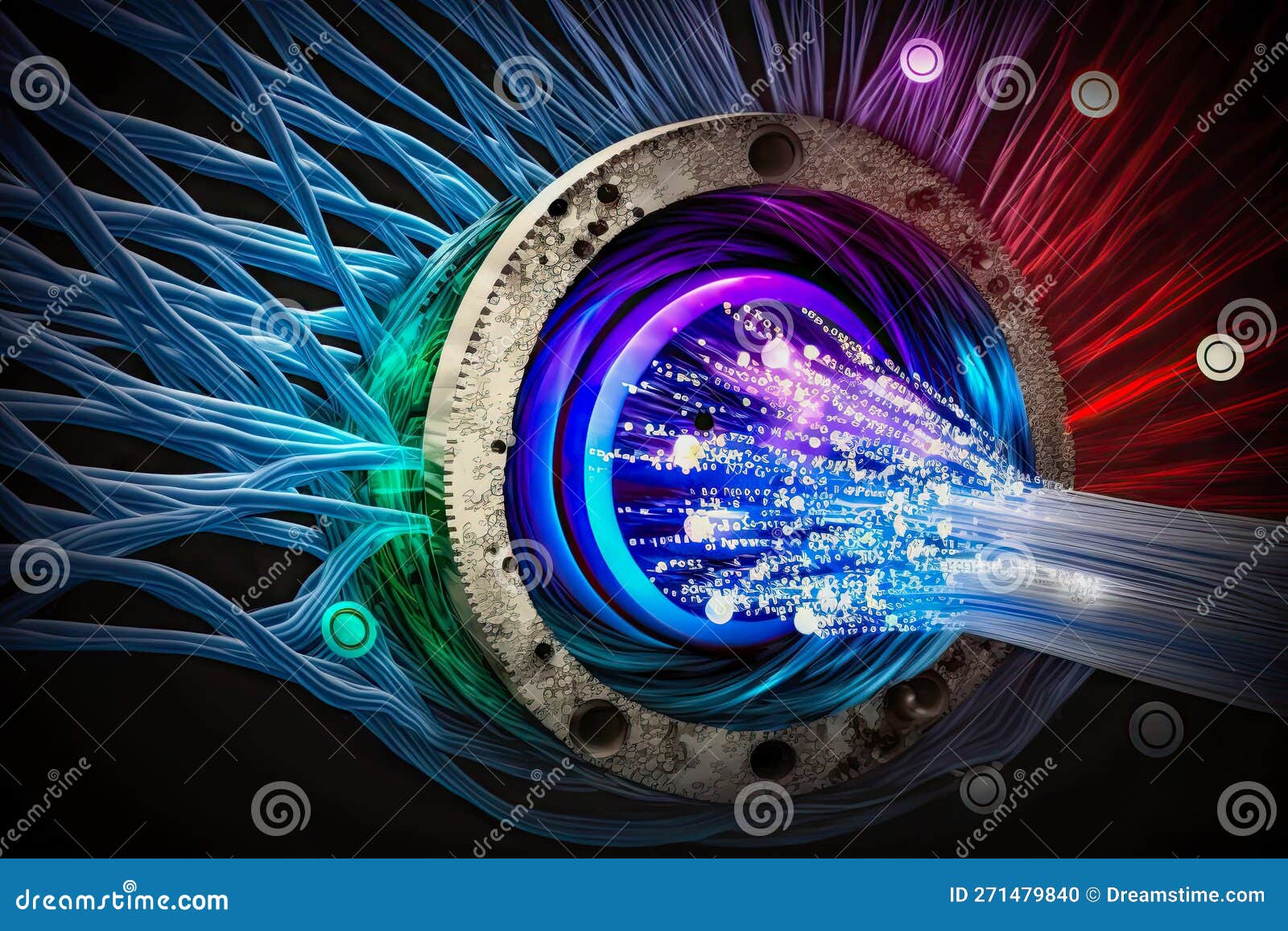 Colorful internet cable stock illustration. Illustration of closeup ...