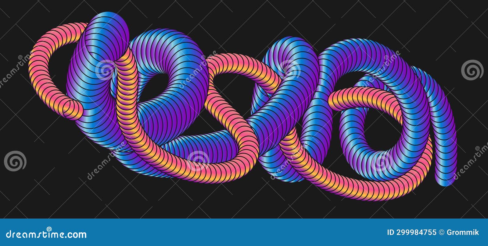 A Colorful Intertwining Spiral. a Creative Design Element for Interiors ...