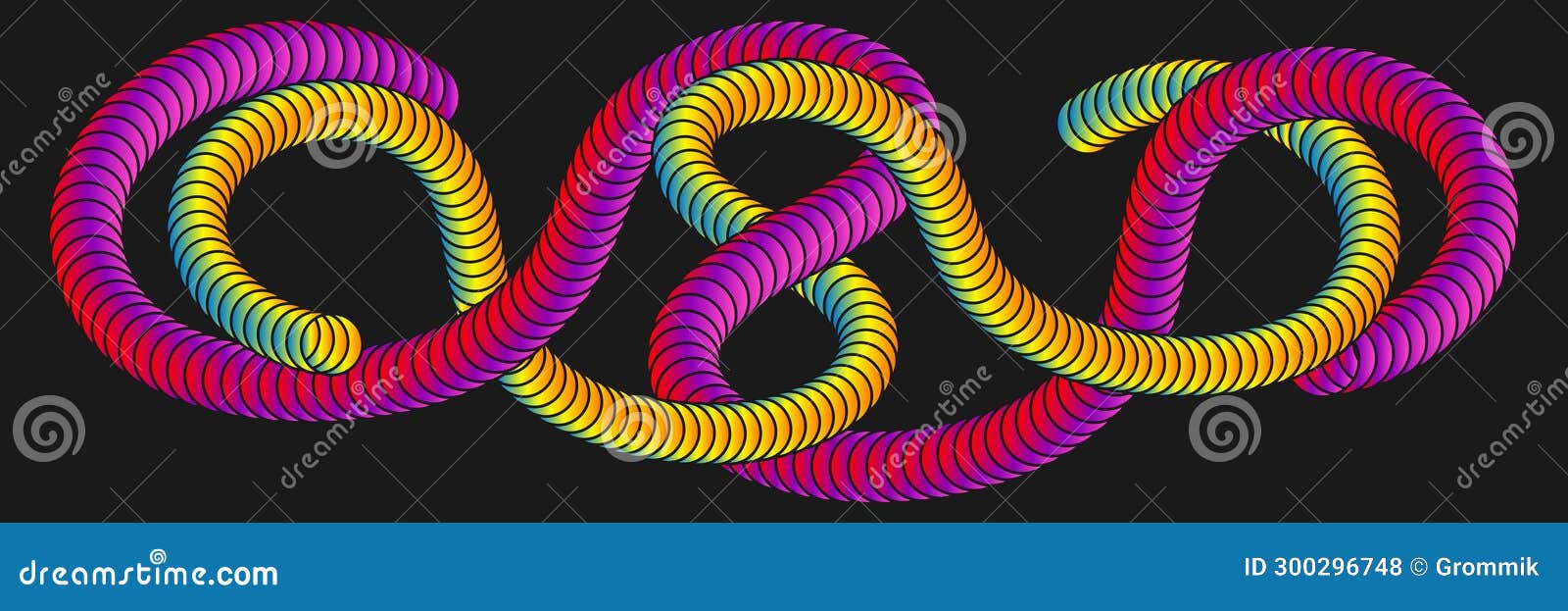 A Colorful Intertwining Spiral. a Creative Design Element for Interiors ...